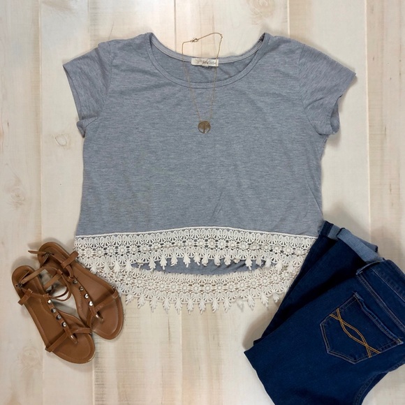 Rewind | Tops | Rewind Crop Top W Crochet Hem | Poshmark